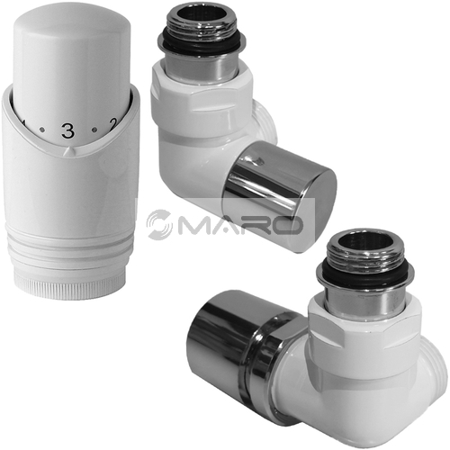 Smart30 SET radiátorový úhlový 1/2" x 3/4" EK, pravý, bílý ...