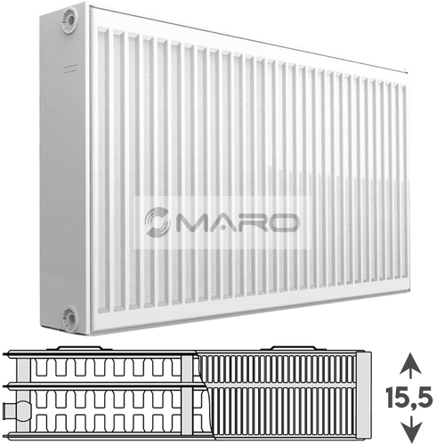 Korad Radiators Klasik Kompakt 33 Radiátor deskový 600 x 1200 x 155 mm ...