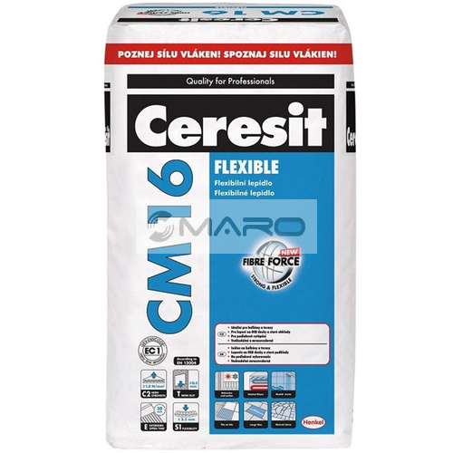 Ceresit Lepidlo flexibilní CM 16 FLEXIBLE, C2TE-S1, 25 kg | MARO