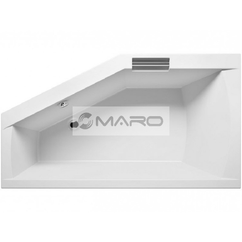 Riho Geta Vana akrylátová 160 x 90 cm, pravá, bílá, bez nohou | MARO