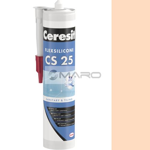Ceresit Silikon CS 25, sanitární, 280 ml, 28 cream | MARO