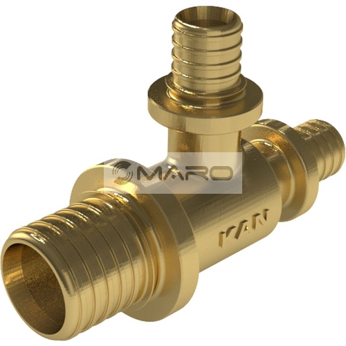 KAN-therm ultraLINE T-kus redukovaný pro axiální lisování 20 x 14 x 14 mm, mosaz | MARO