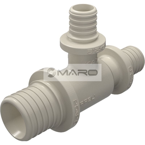 KAN-therm ultraLINE T-kus redukovaný pro axiální lisování 25 x 20 x 16 mm, plast z PPSU | MARO