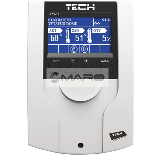 TECH Controllers Regulátor ekvitermní EU-i-1 TUV pro směšovací ventil, čerpadlo ventilu a ...