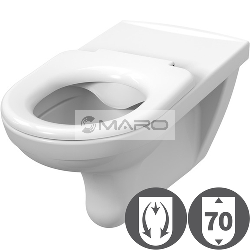 JIKA Deep WC klozet závěsný Rimless, délka 70 cm, bílý | MARO